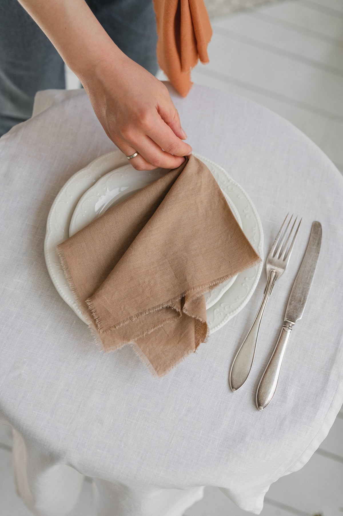 Hand-Dyed Cotton Napkins – Elegant Wedding Table Decor – IngenueSilk